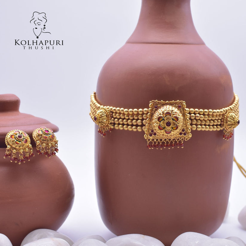1. Gram Geru finished choker haar chokda pendal – Rishabh Gold