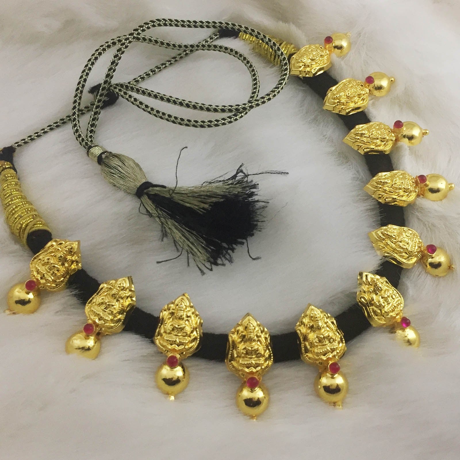 Gadi Thushi Black Potya Laxmi Gaji patti – Rishabh Gold