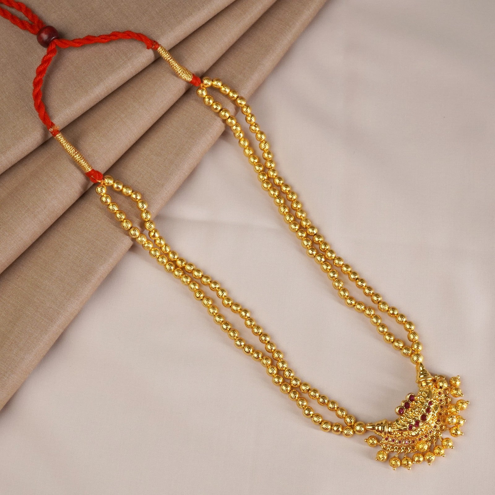 Kolhapuri traditional haar chandrakor pendant – Rishabh Gold