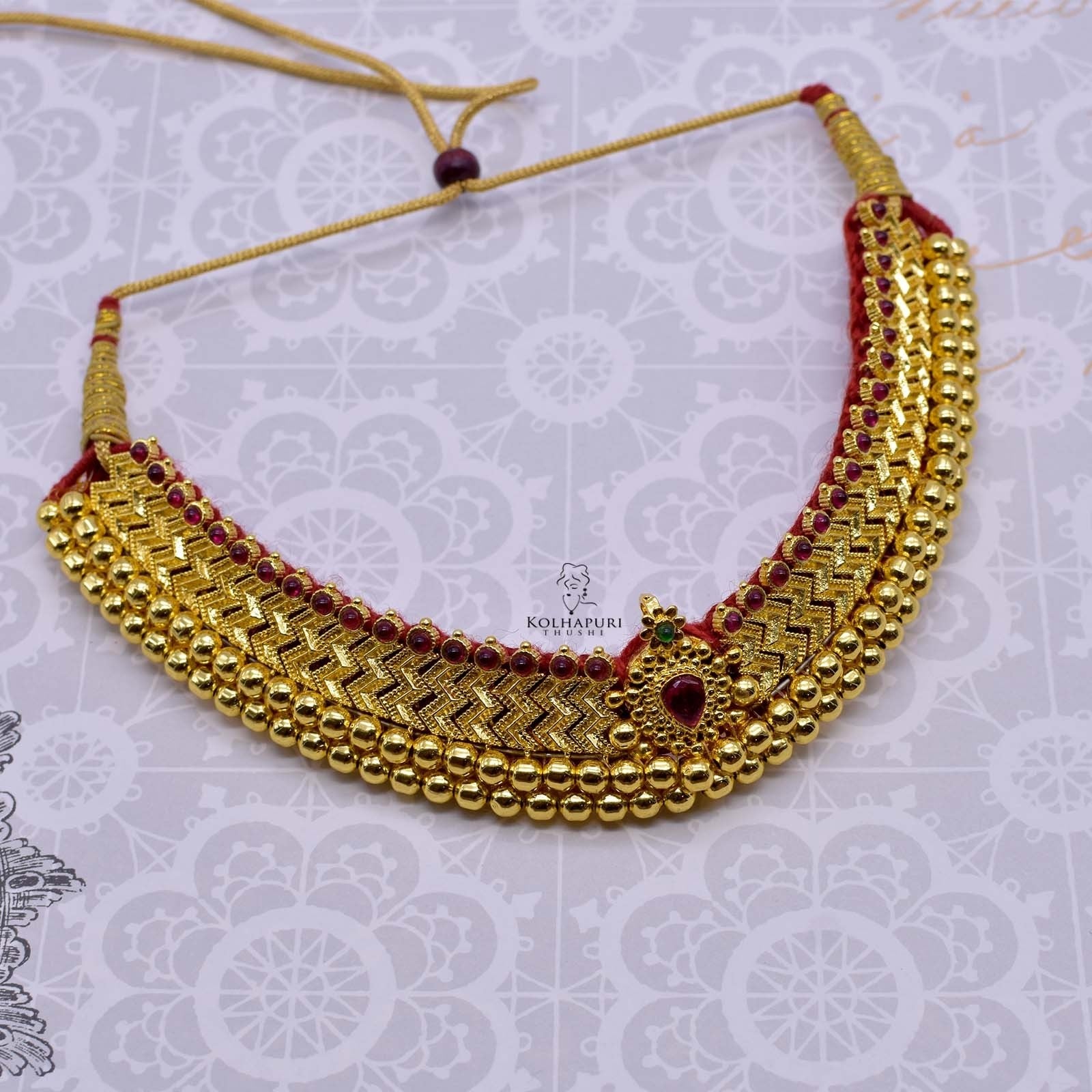 Kolhapuri vajratik paan design – Rishabh Gold