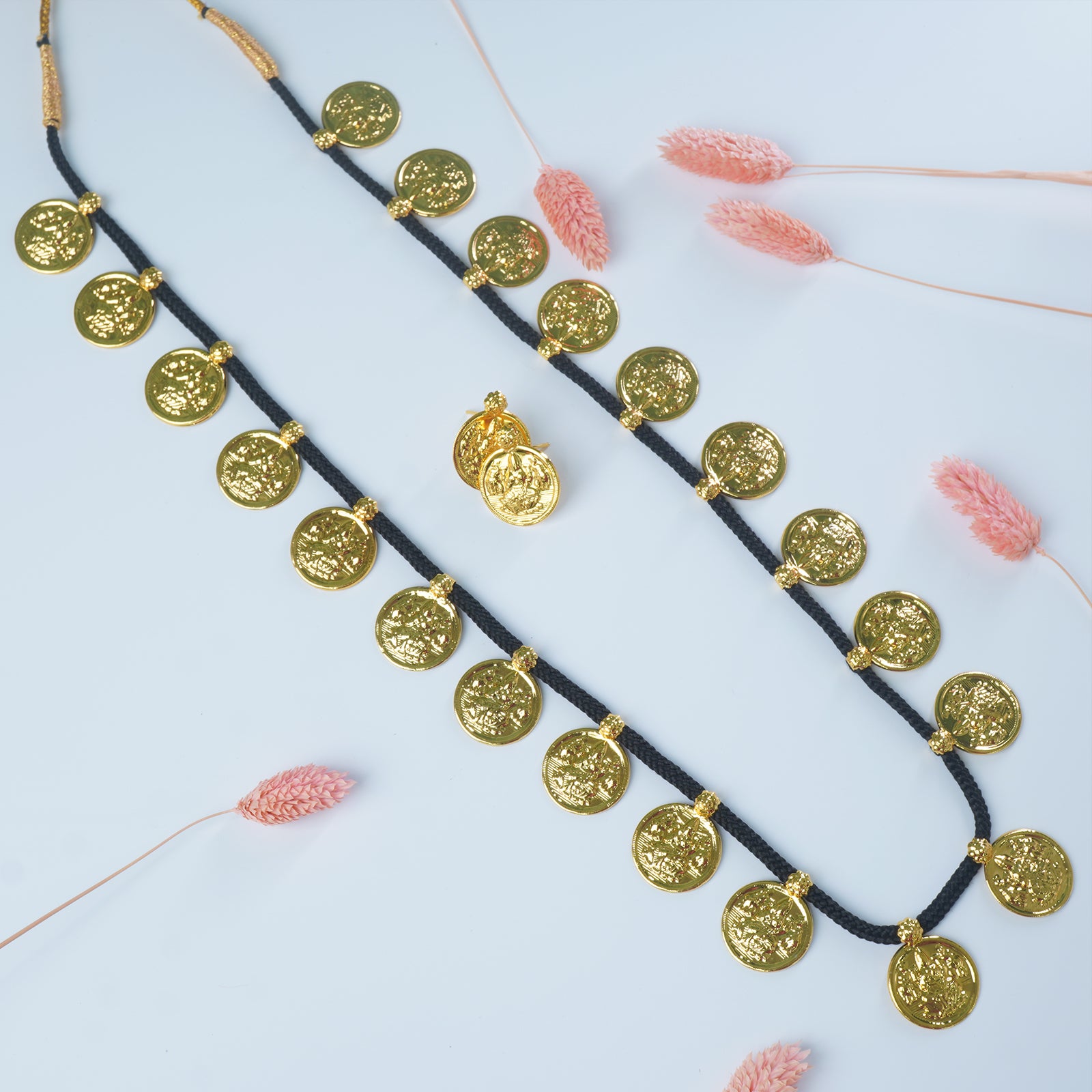 Long Laxmi Putli Haar With Earrings – Rishabh Gold