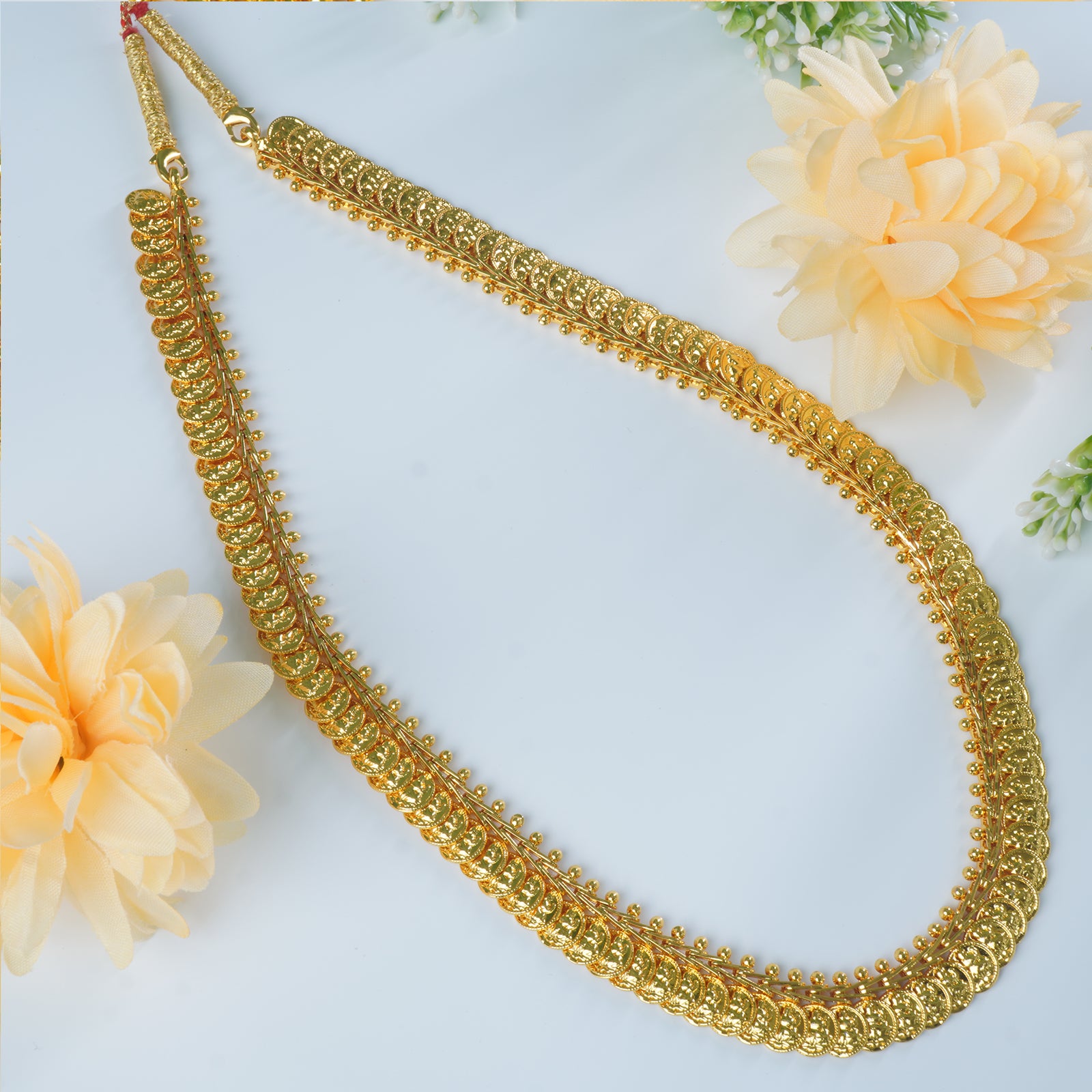 18 Inch Laxmi Coin Haar | Gold Plated kasu haram design – Rishabh Gold